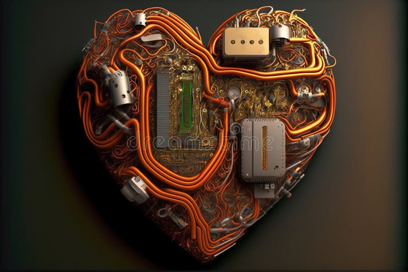 Heart Shape by Electronic Components. Creative Heart Symbol. Love ...