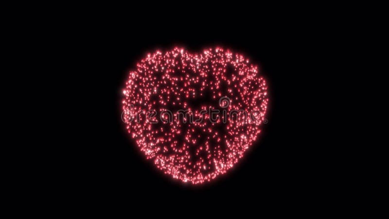 Heart Shape Firework. Red Heart Firework. Firework Animation Stock ...