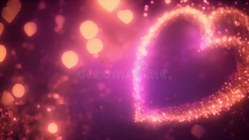 Heart Shape Light Effect stock video. Video of blurry - 347339953