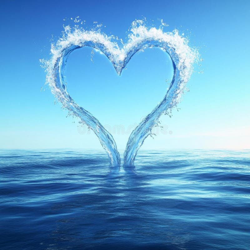 Heart Shape Formed Water Wave Stock Photos - Free & Royalty-Free Stock ...