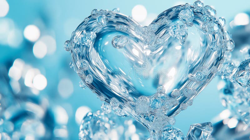 A Heart Shape Forms from Liquid Mercury, Showcasing Its Reflective and ...