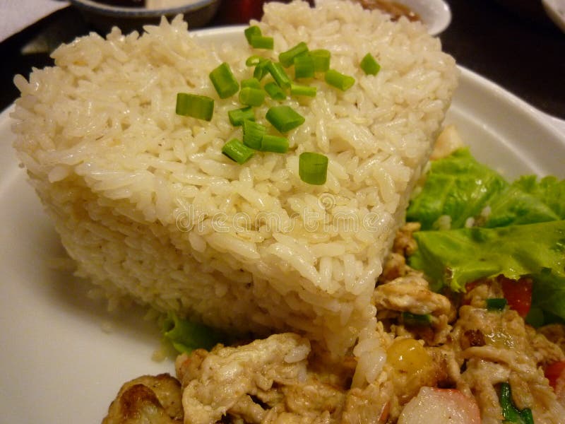 Heart shape fried rice stock image. Image of cooked, oriental - 53363879