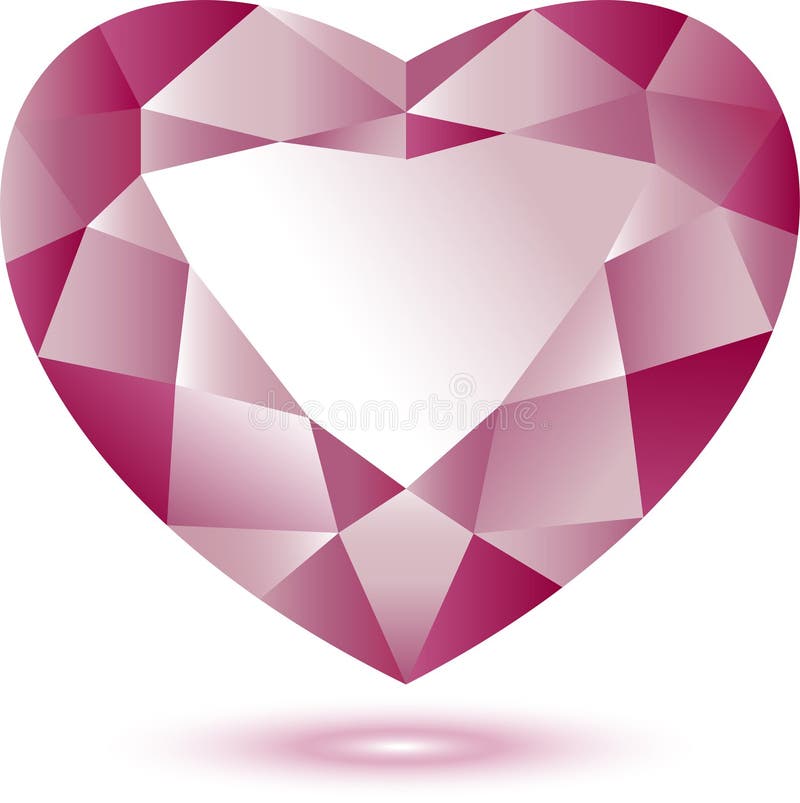 Heart Shape gem stock vector. Illustration of reflection - 32086605