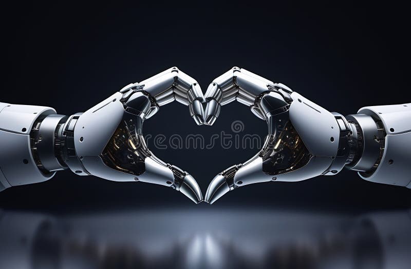 Heart Shape Gesture, Sign of Robot Humanoid Hands Stock Illustration ... Heart Shape Gesture, Sign of Robot Humanoid Hands Stock Illustration ...