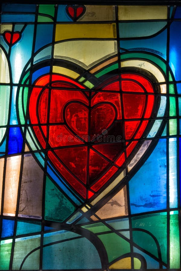 Heart shape glass window stock image. Image of symbol - 52864237