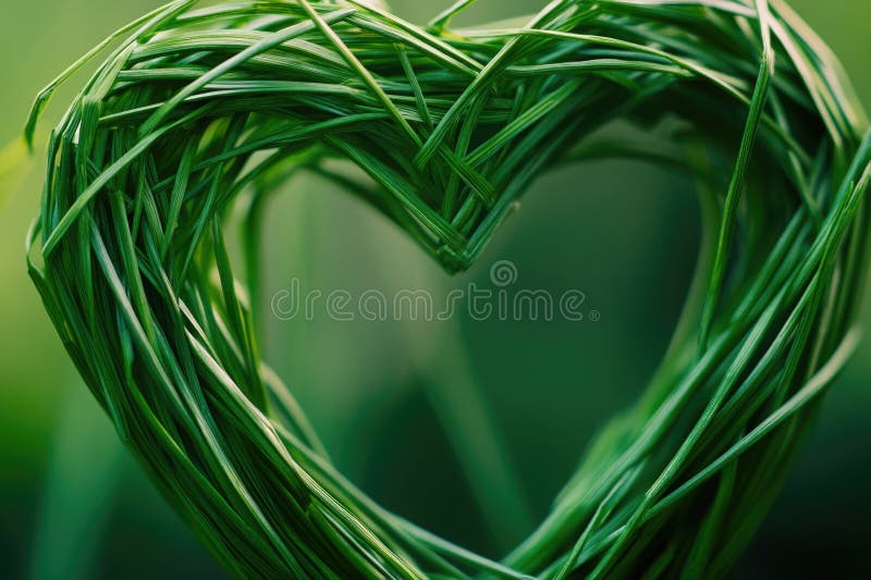 Heart Shape of Grass stock image. Image of decoration - 363037521