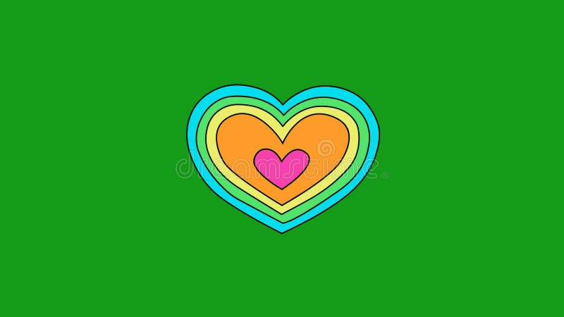 Heart Shape with Green Screen Background Stock Video - Video of symbol ...