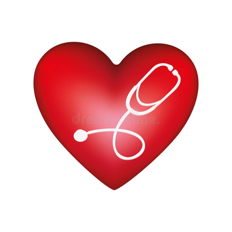 Heart Shape Health Care Emblem Icon Image Stock Vector - Illustration ...