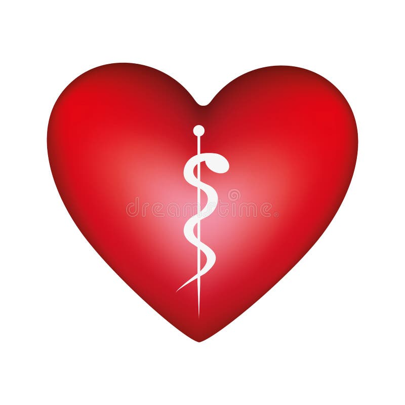 Heart Shape Health Care Emblem Icon Image Stock Vector - Illustration ...