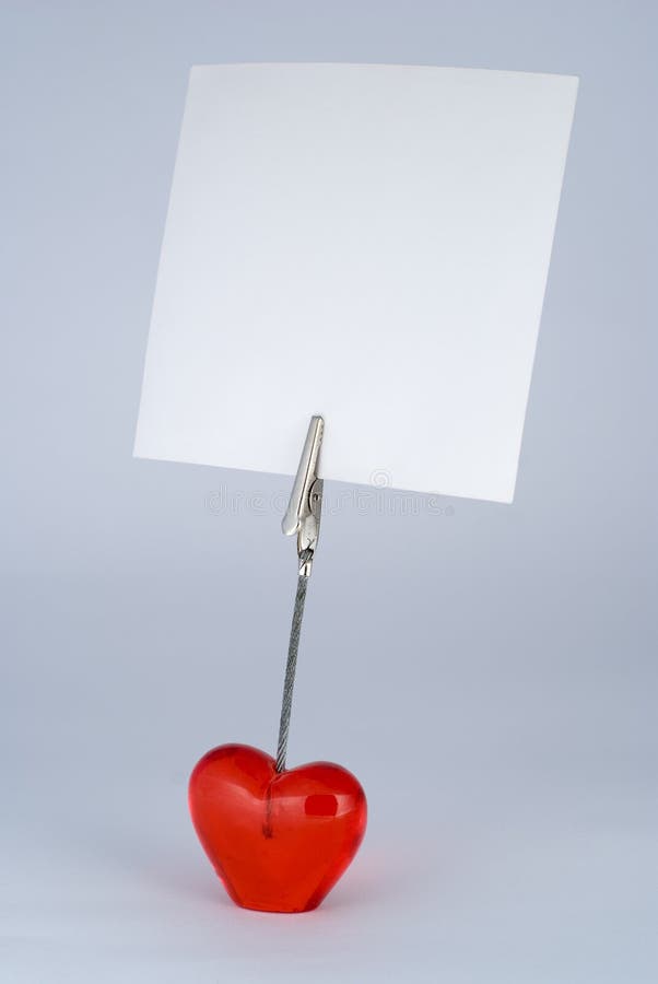 Heart Shape holder stock image. Image of memo, board, love - 7836627