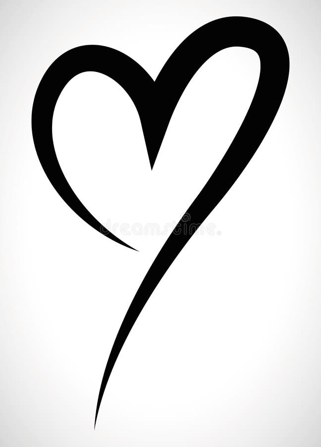 Heart Shape Illustration stock vector. Illustration of black - 86114143