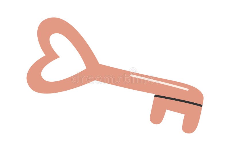 Heart Shape Key stock vector. Illustration of heart - 275427880