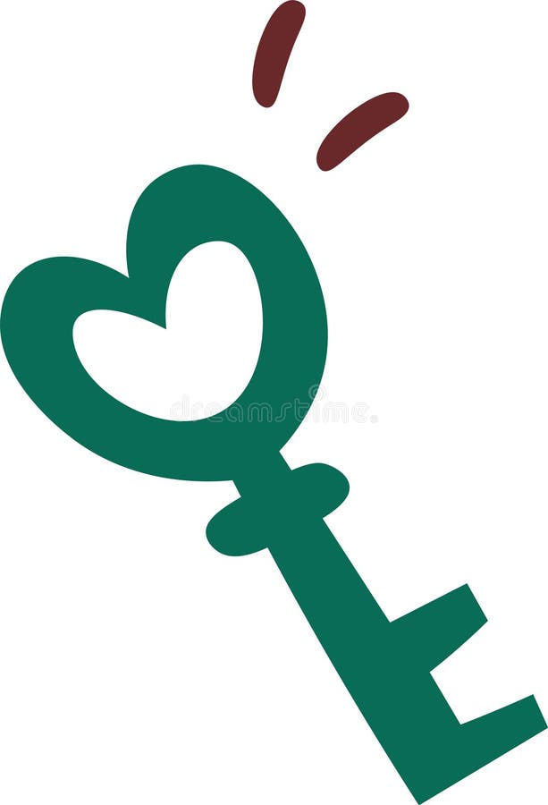 Heart Shape Key stock vector. Illustration of romantic - 293866738