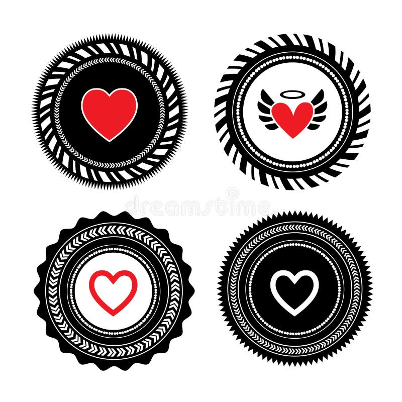 Heart shape label design stock vector. Illustration of shape - 51196347