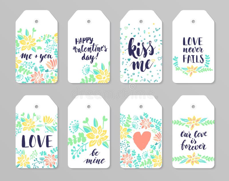 Heart shape label set stock vector. Illustration of love - 154216320