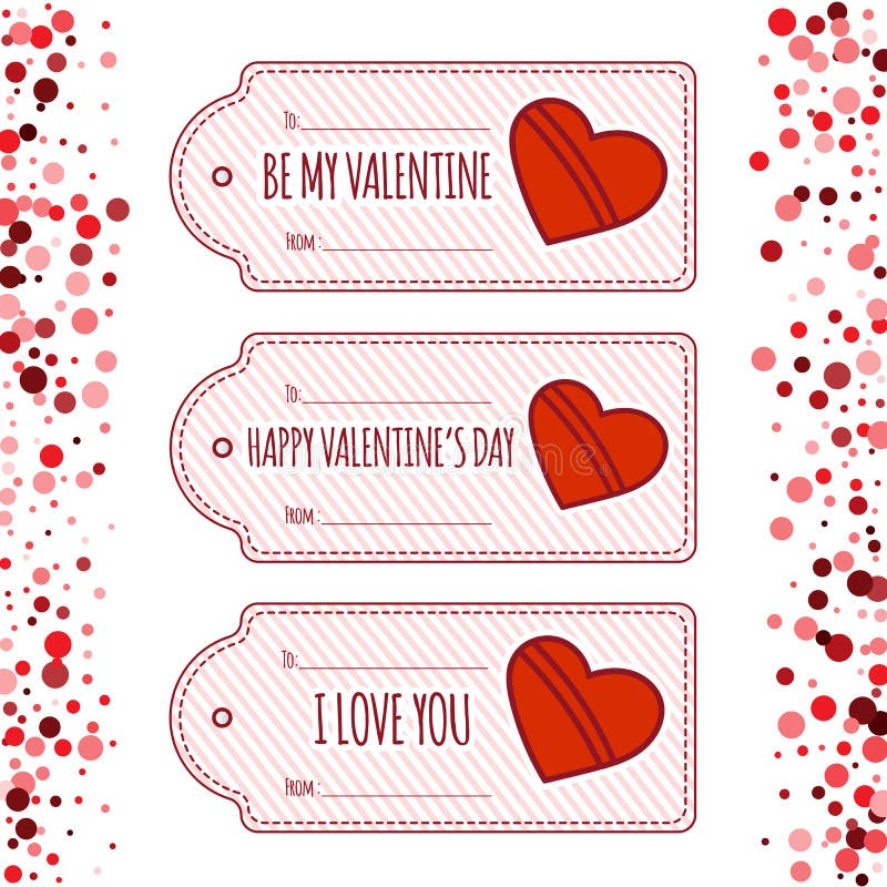 Heart shape label set stock vector. Illustration of element - 65689931