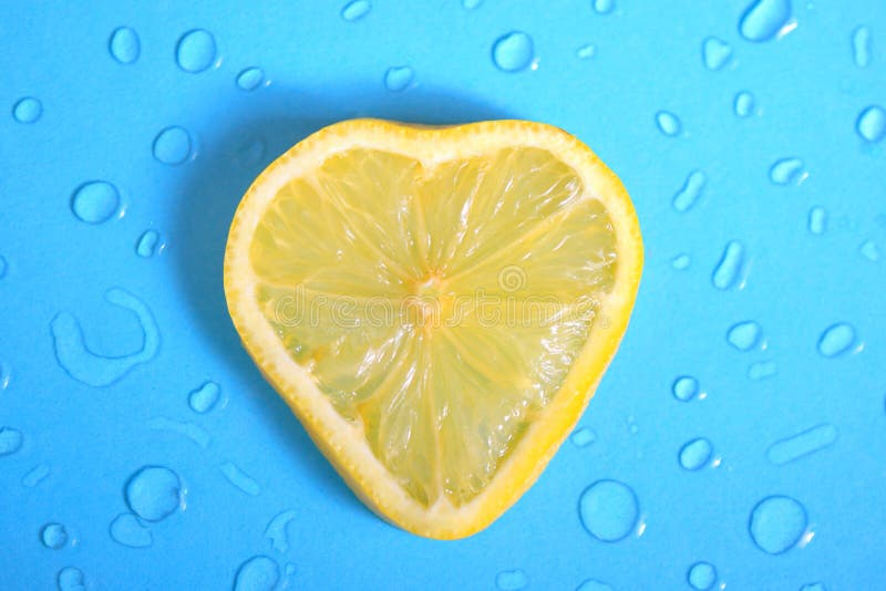 Heart shape of Lemon stock photo. Image of sour, aqua - 124846010