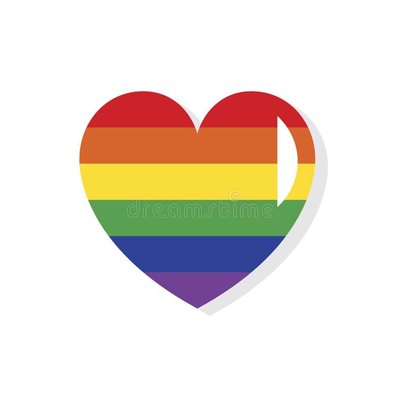 LGBT Heart Icon Illustration Stock Image - Image of acceptance, heart ...