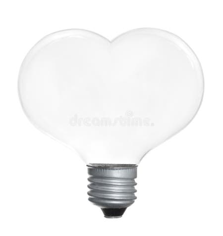 Heart shape light bulb stock photo. Image of cutout, bulb - 23234338