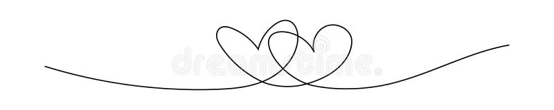 Heart Shape Line, Heart Doodle Art Outline, Scribble Heart Line Hand ...
