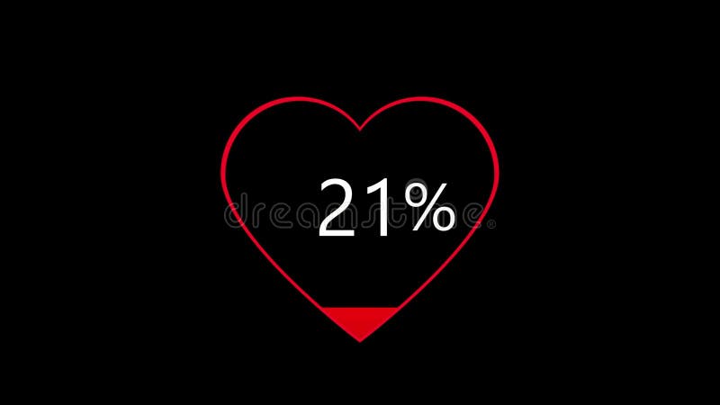 Heart Shape Loading. Loading Bar Percentage Heart, Loading Bar Progress ...
