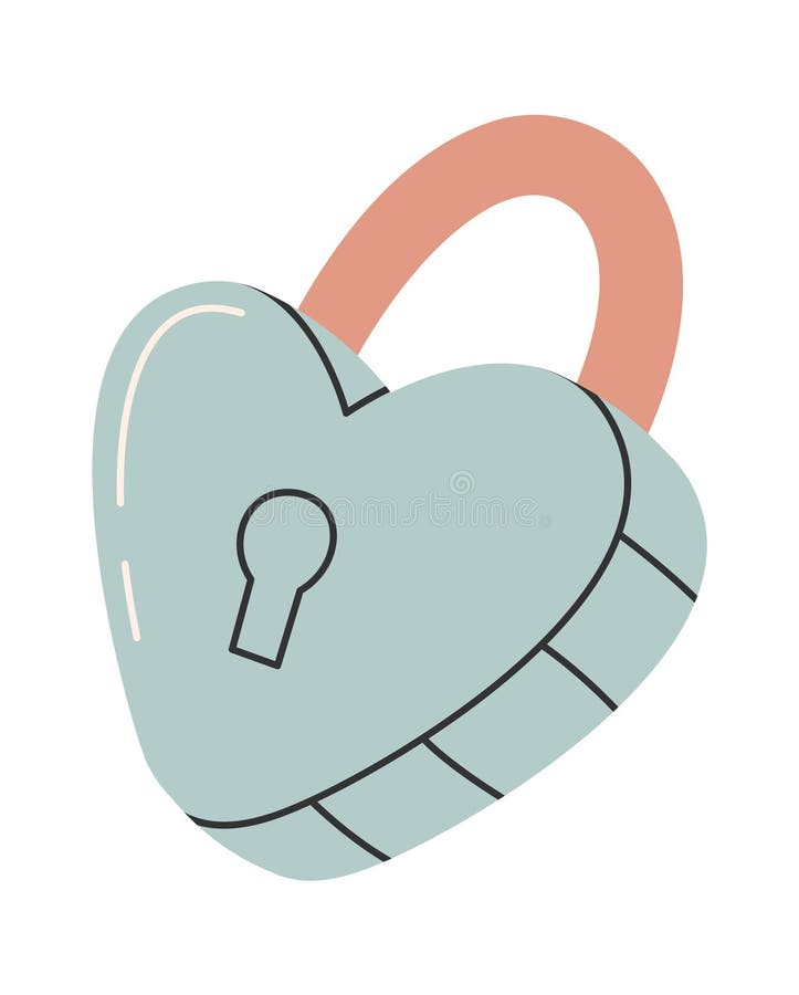 Heart Shape Lock stock vector. Illustration of safety - 275429406