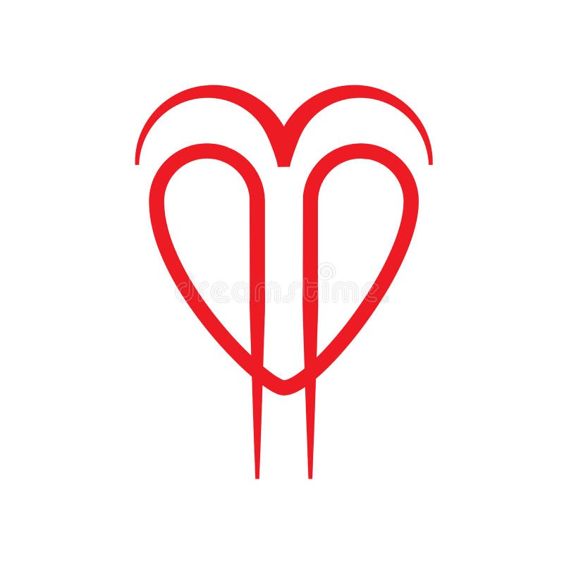 Heart Shape stock vector. Illustration of logotype, editable - 77597619