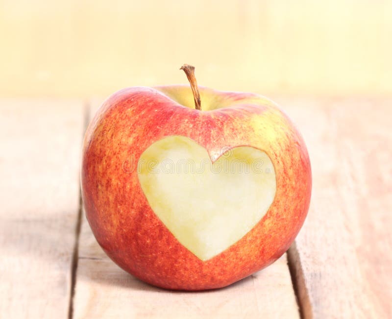 Heart Shape love Apple stock photo. Image of individuality - 60516386