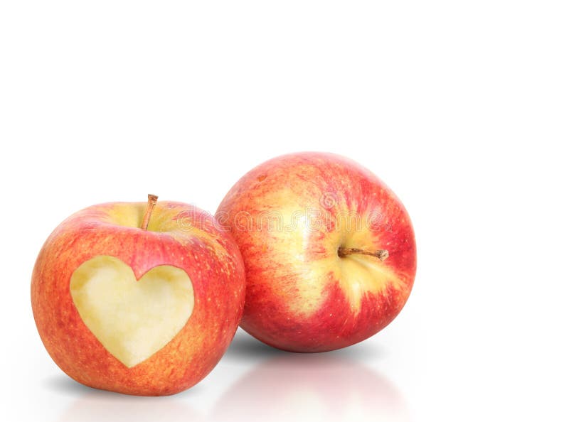 Heart Shape love Apple stock image. Image of bite, fragility - 60524749