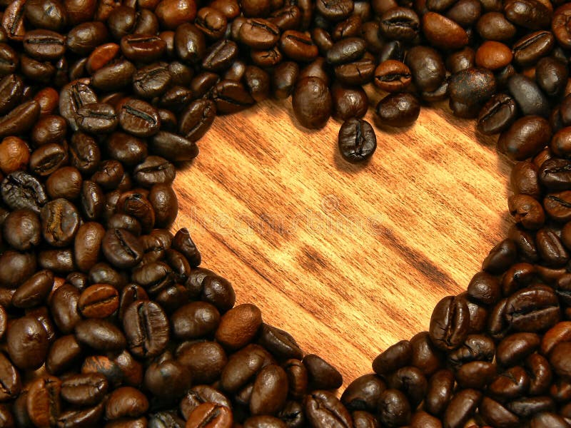 Heart Shape Made from Coffee Beans Stock Image - Image of love, shape ...