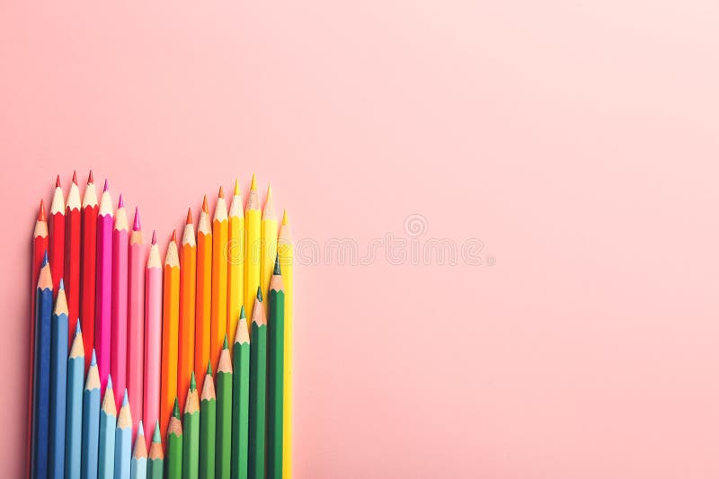 Colored Pencils Heart Shape Stock Illustrations – 151 Colored Pencils ...