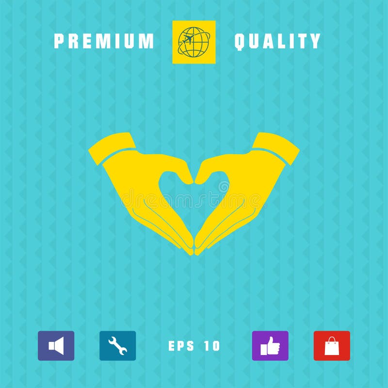 Heart Shape Made with Hands. Graphic Elements for Your Design Stock ...