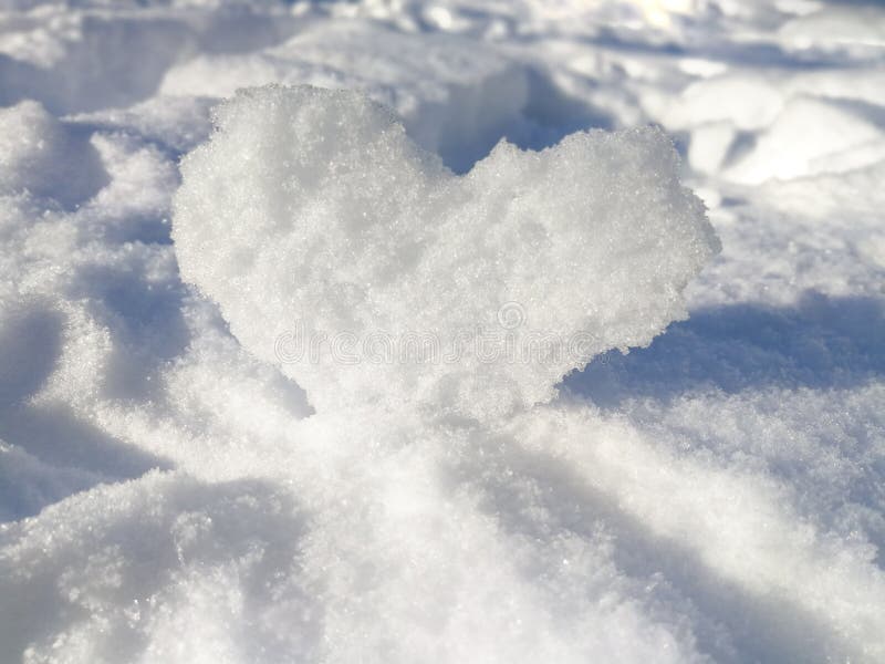 Heart Shape Made from Ice during Winter Stock Photo - Image of romance ...