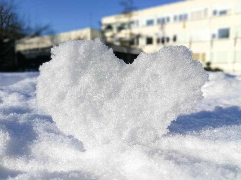 Heart Shape Made from Ice during Winter Stock Image - Image of romantic ...