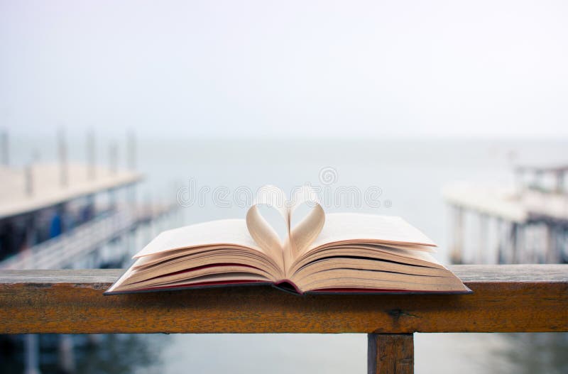 Heart Shape Made of Open Book Pages Stock Photo - Image of holiday ...