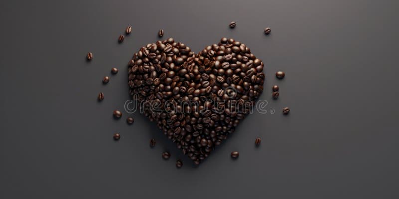 Heart Shape Made Out of Coffee Beans, Perfect for Coffee Lovers Stock ...