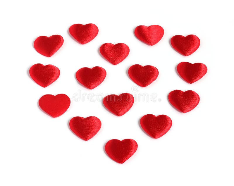 Heart Shape From Many Small Red Hearts Stock Photo - Image of romance ...