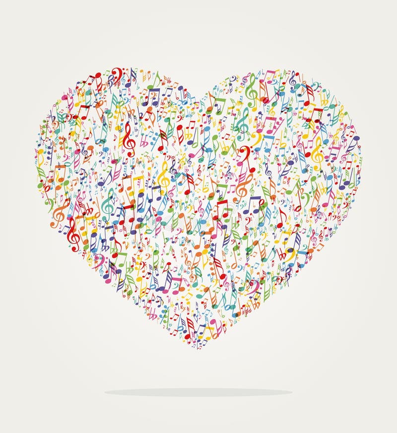 Music Notes Clipart Heart Icon Stock Vector - Illustration of element ...