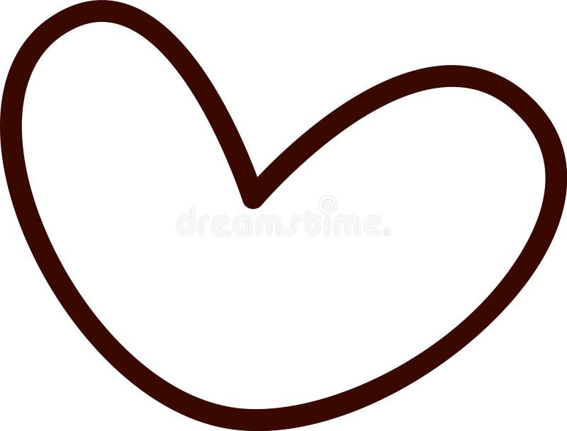 Heart Shape Outline stock vector. Illustration of shape - 322321378