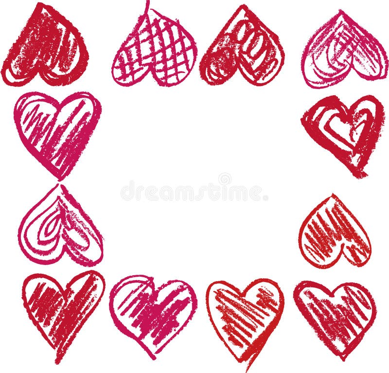 Heart Shape Over the White Background Stock Vector - Illustration of ...