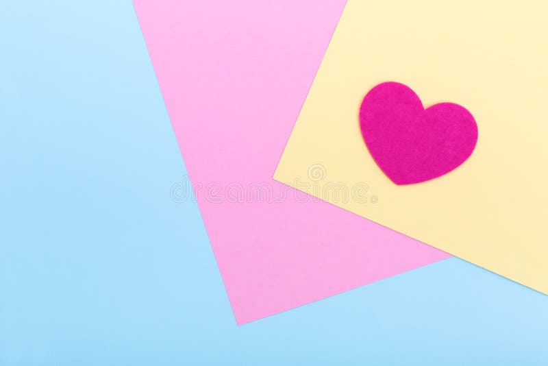 Heart Shape on Pastel Colored Paper Texture Stock Image - Image of ...