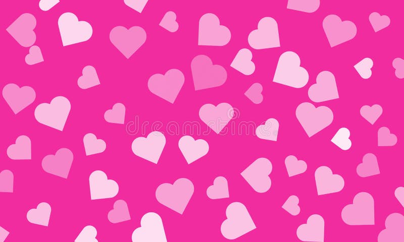Heart Shape on Pink Background Stock Illustration - Illustration of ...
