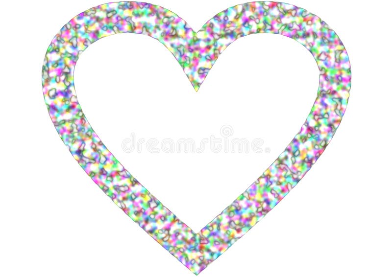 A Heart Shape in Rainbow Colors Stock Illustration - Illustration of ...