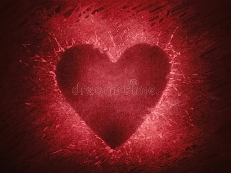 Heart Shape in Red Abstract Background Stock Illustration ...
