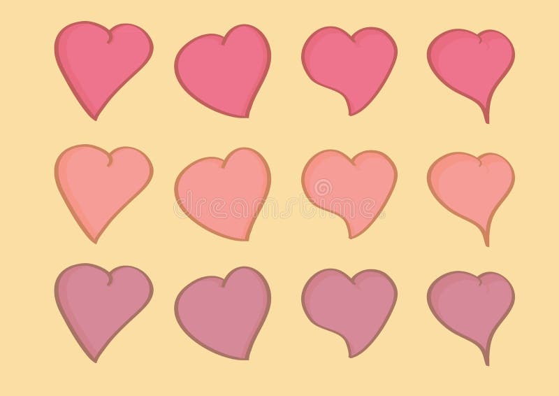 Heart Shape Repeated Pattern Wallpaper Stock Illustrations – 597 Heart ...