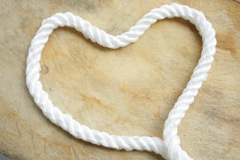 White Rope Tied Heart Shape Love Knot Isolated Stock Photos - Free ...