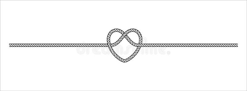 Heart Knot Rope Stock Illustrations – 634 Heart Knot Rope Stock ...