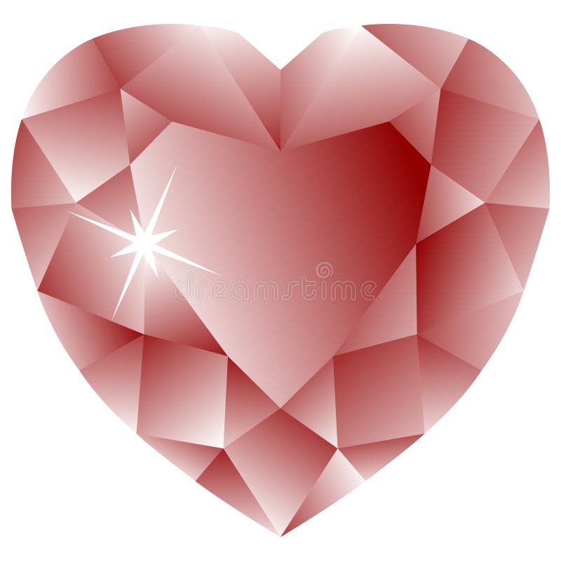 Rainbow Heart Shape Diamond Stock Illustration - Illustration of ...