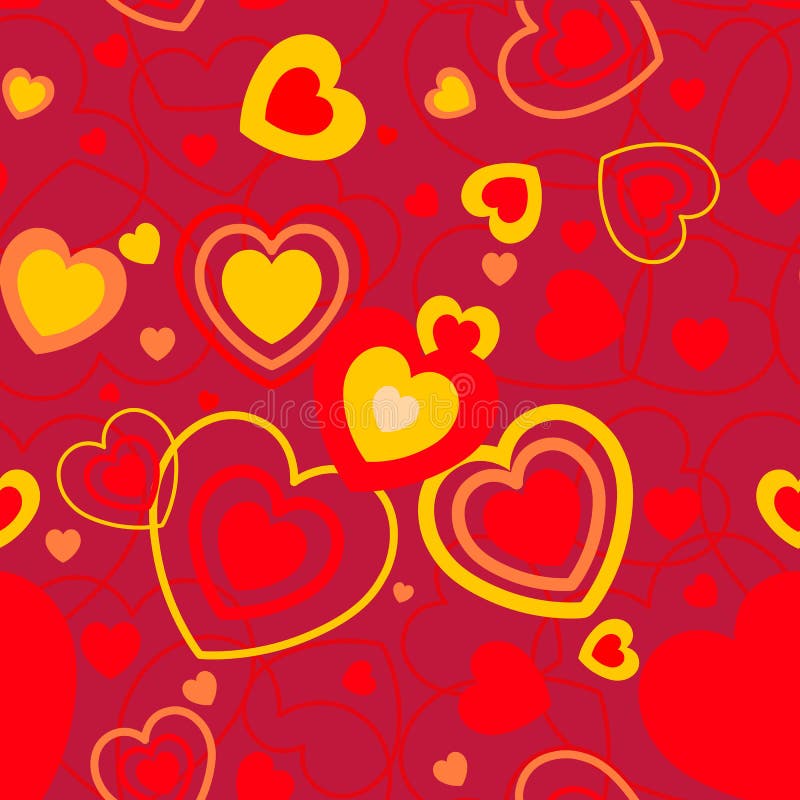 Heart Shape Seamless Background Stock Vector - Illustration of heart ...