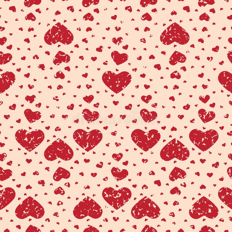 Heart Shape on Seamless Pattern, Cute Love Gift, Wedding Invitation ...